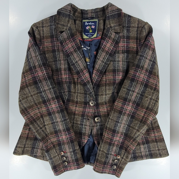 Boden | Jackets & Coats | Boden British Tweed By Moon Wool Blazer ...